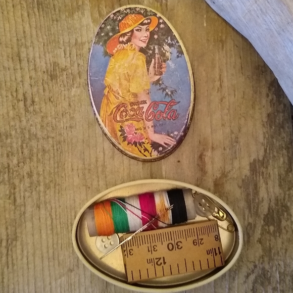 Jewelry | Vintage Coca Cola Sewing Kit Tin | Poshmark